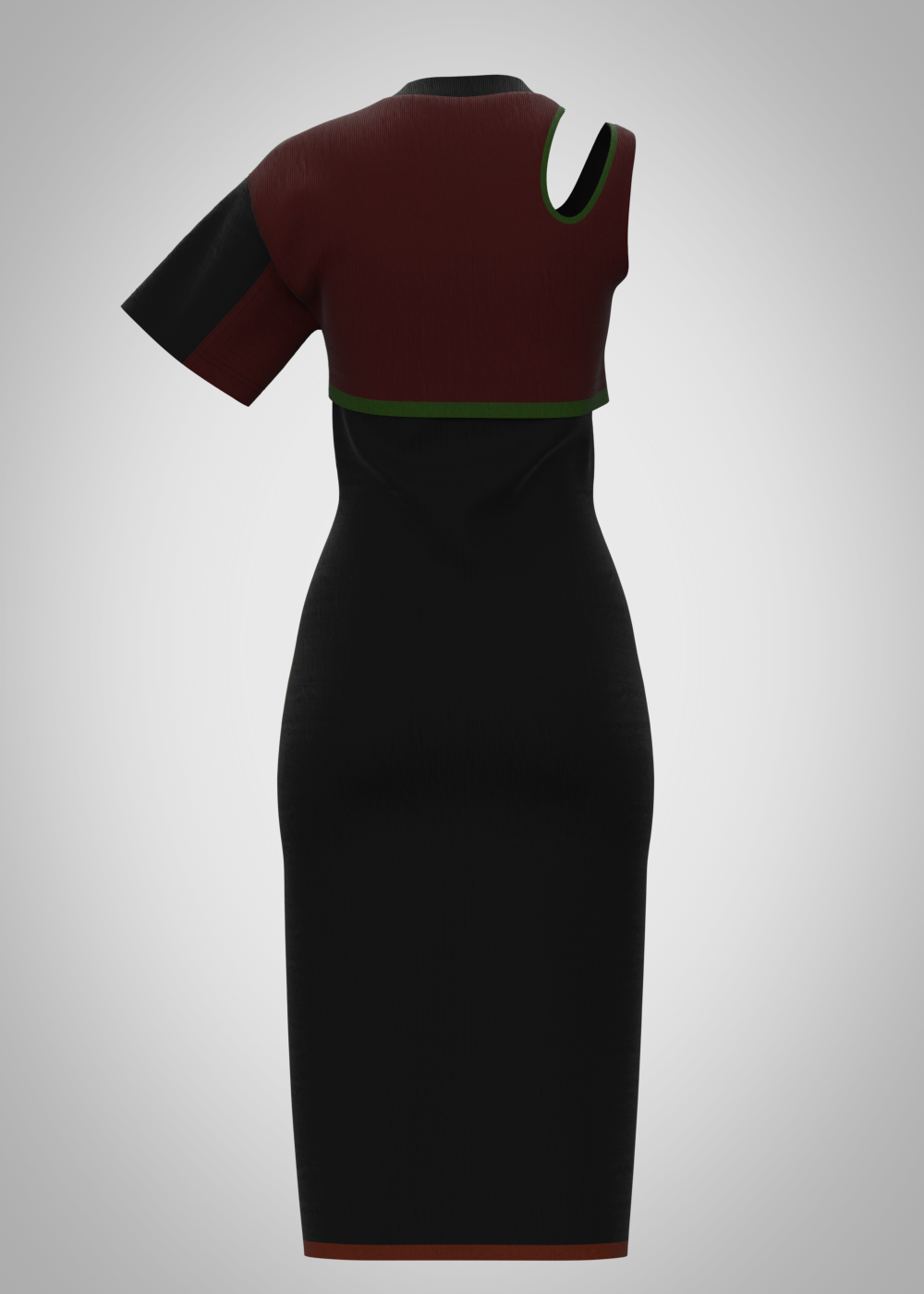 Women’s Dress Cut-and-Sew 3D Clothing – Editable Fashion Garment for ...