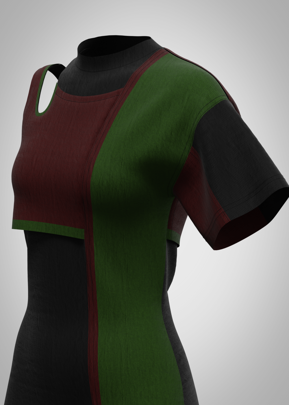 Women’s Dress Cut-and-Sew 3D Clothing – Editable Fashion Garment for ...