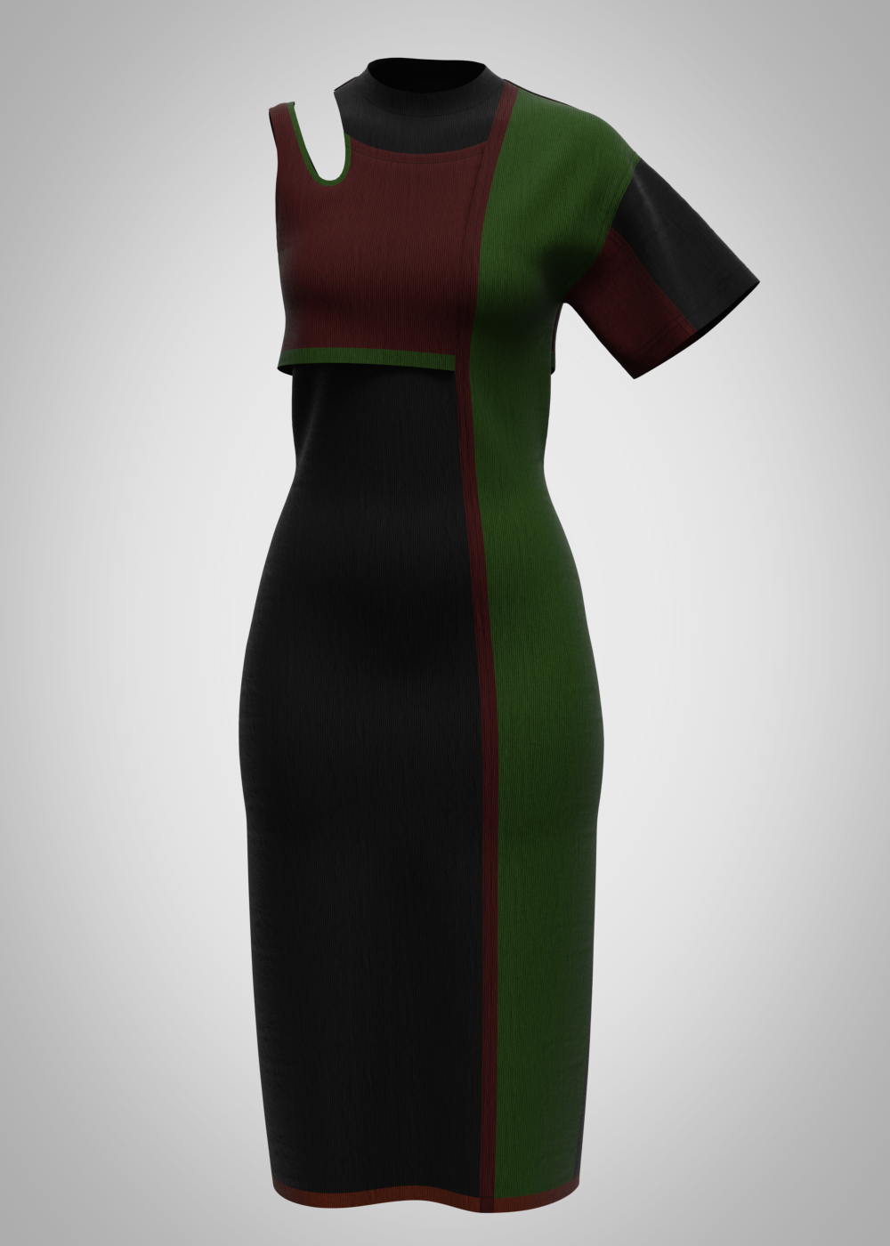 Women’s Dress Cut-and-Sew 3D Clothing – Editable Fashion Garment for ...